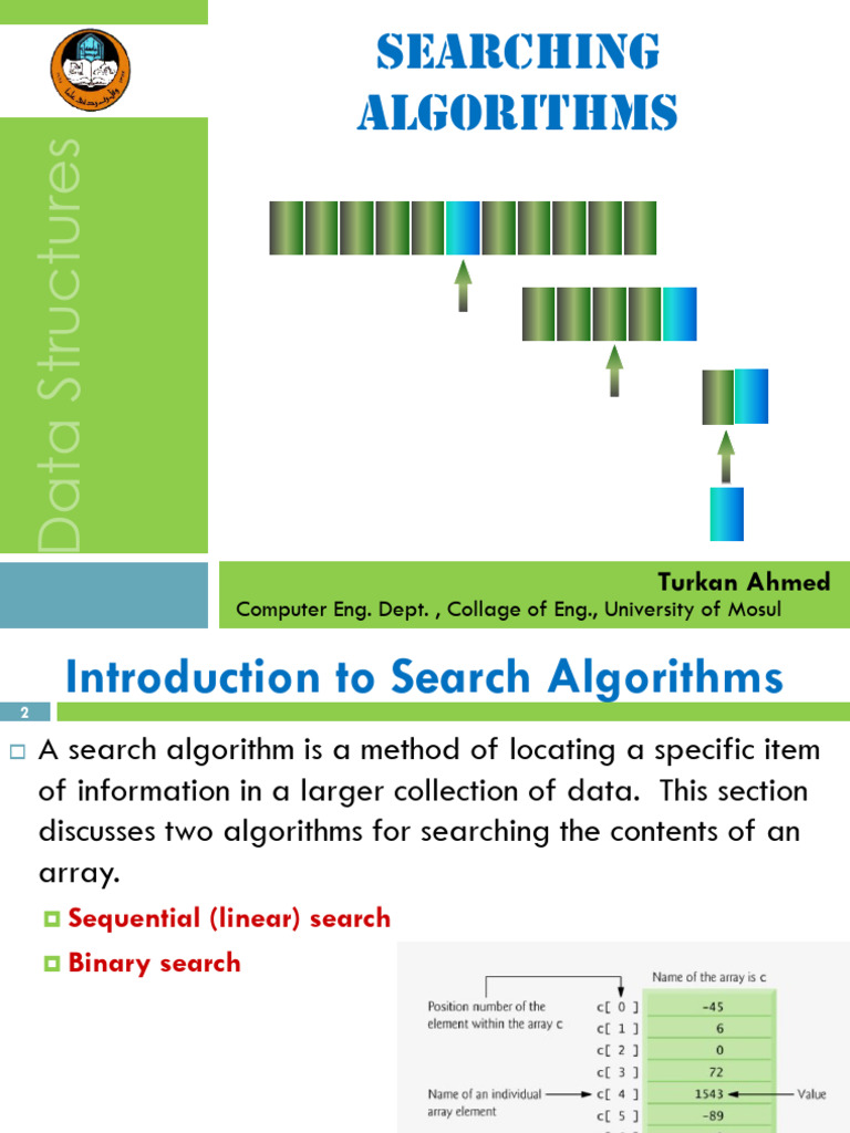 Searching Algorithms | PDF | Algorithms | Mathematical Logic Searching Algorithms | PDF | Algorithms | Mathematical Logic