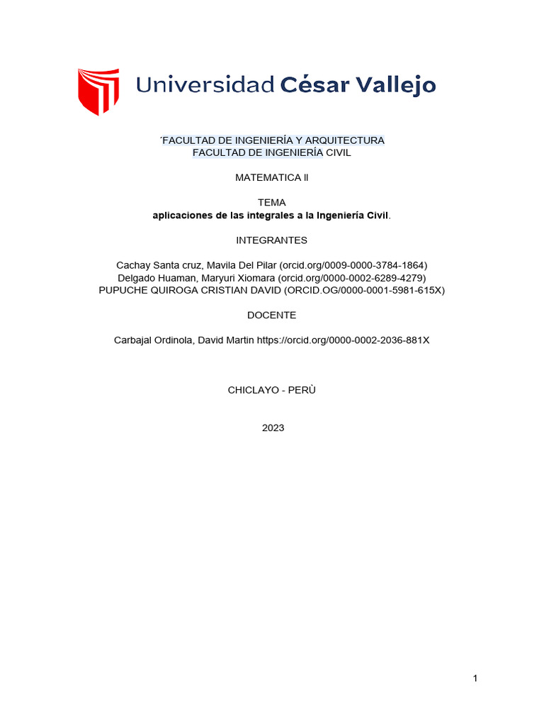 INFORME MATE LL (1) DP | PDF | Derivado | Integral