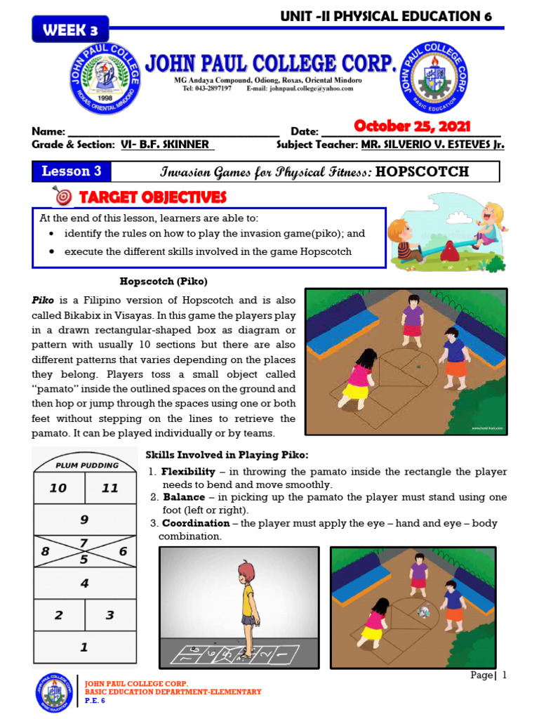 PE 6 Q.2 Module 3 | PDF | Physical Education