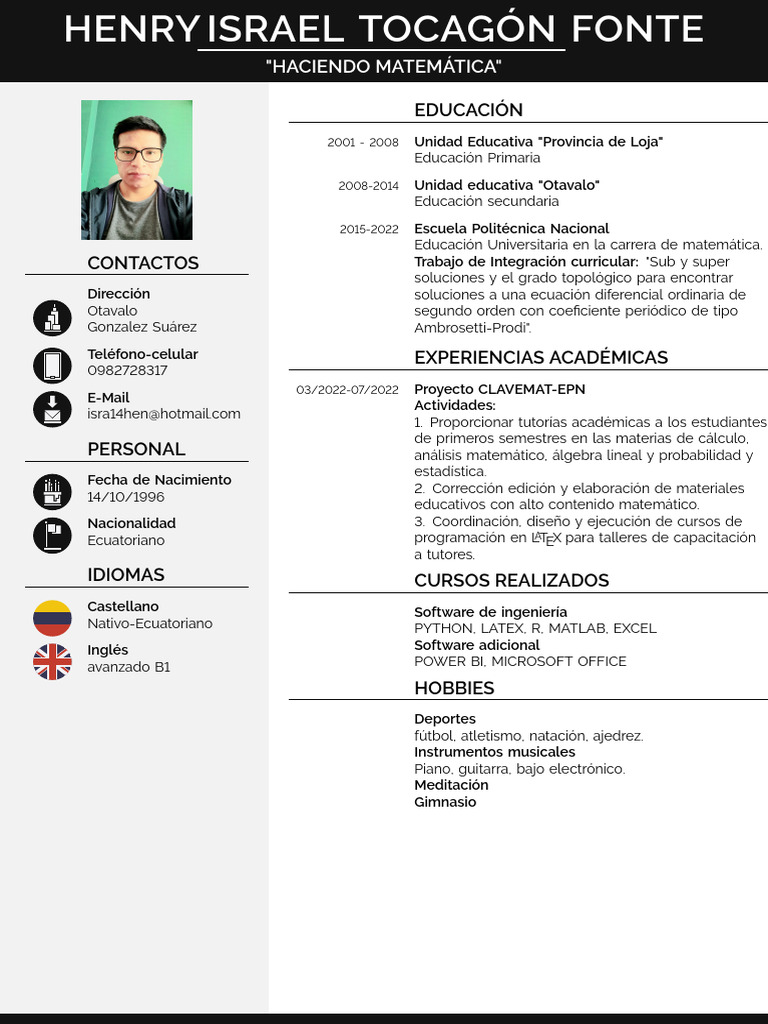 Henry CV | PDF | Matemáticas