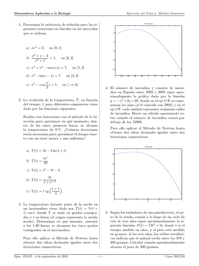 Enunciados Hoja4 | PDF | Análisis numérico | Ciencia computacional