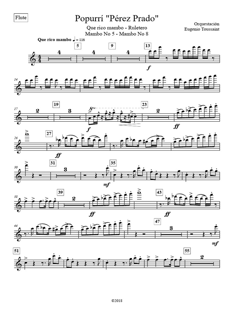 Flauta Mambo Per Prad | PDF | Caribbean Music | Latin American Music