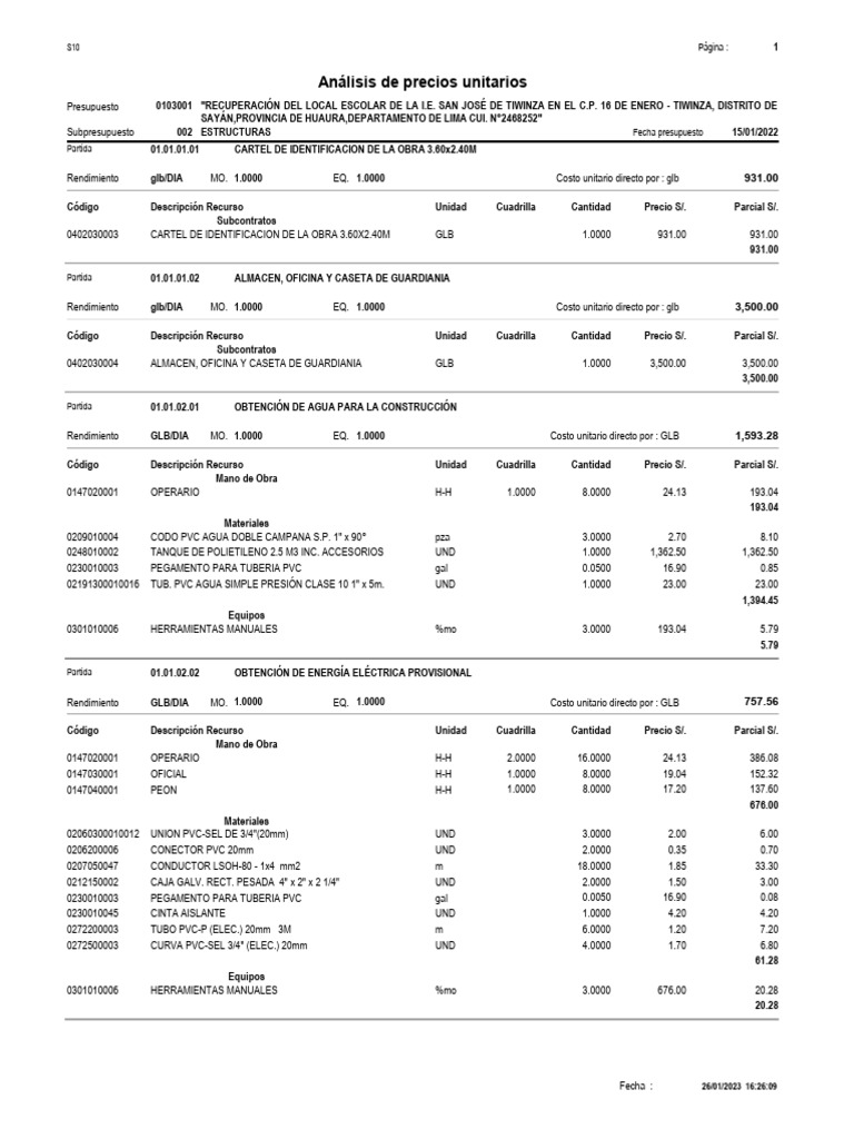 Apu - Estructuras | PDF