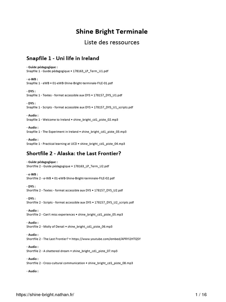 Liste Des Ressources | PDF | Foreign Language Studies | Computers