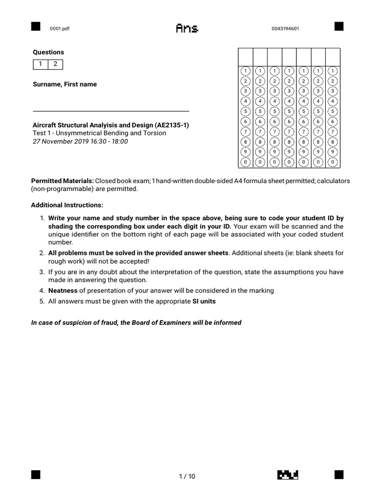 Structural Analysis Test 1 | PDF | Stress (Mechanics) | Mechanical ...