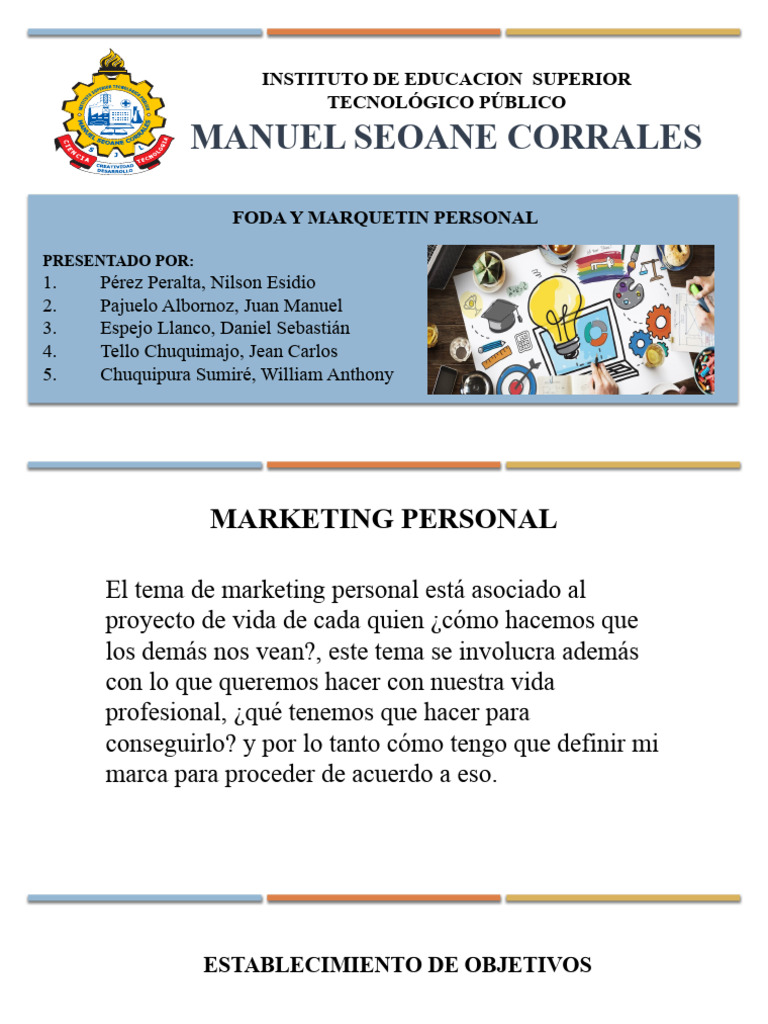 Estrategias de Marketing Personal FODA | PDF | Análisis FODA | Marketing