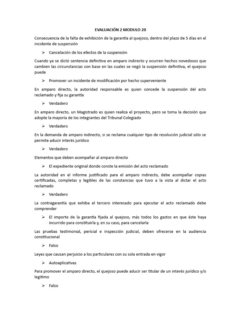 EVALUACIÓN 2 MODULO 20 UnADM | PDF | Judicaturas | Ley Pública