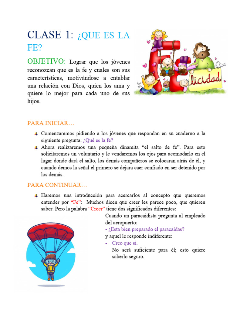 La Fe: Concepto y Características | PDF | Fe | Dios