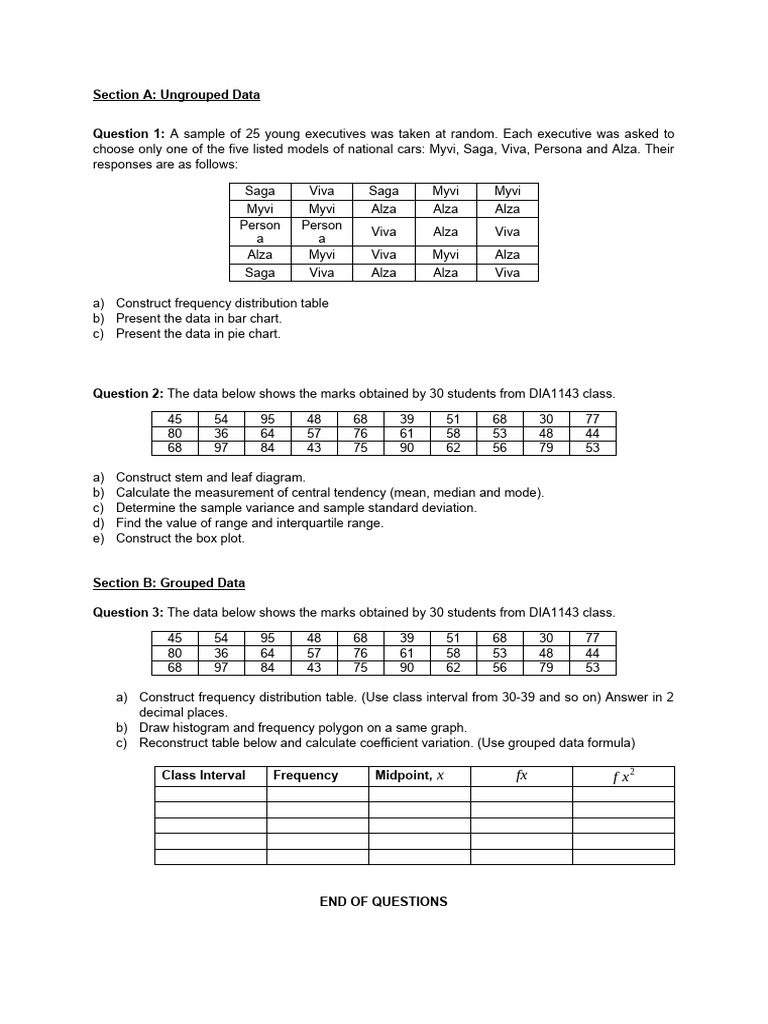 EXCEL Exercises | PDF