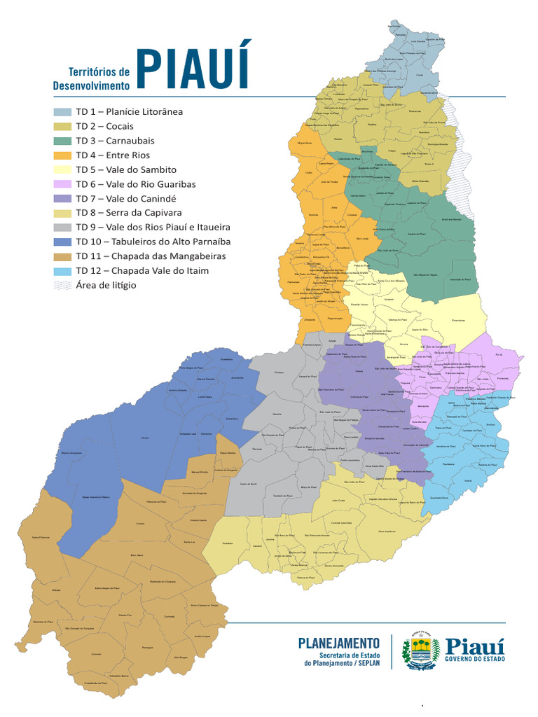 MAPA FÍSICO PIAUI | PDF