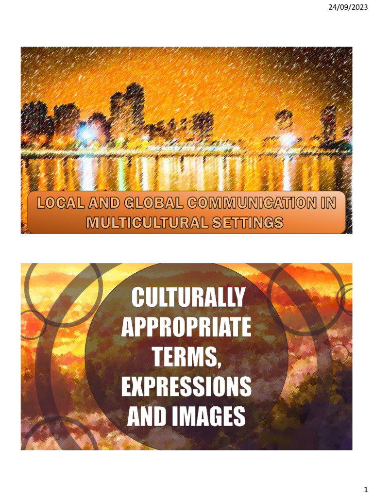 Local and Global Communication in Multicultural Settings | PDF ...