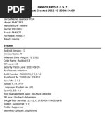 Device Info | PDF | Accelerometer | Computing