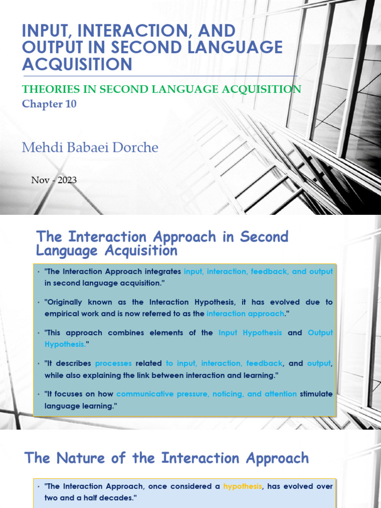SLA - Chapter 10 - Mehdi Babaei Dorche | PDF | Second Language ...