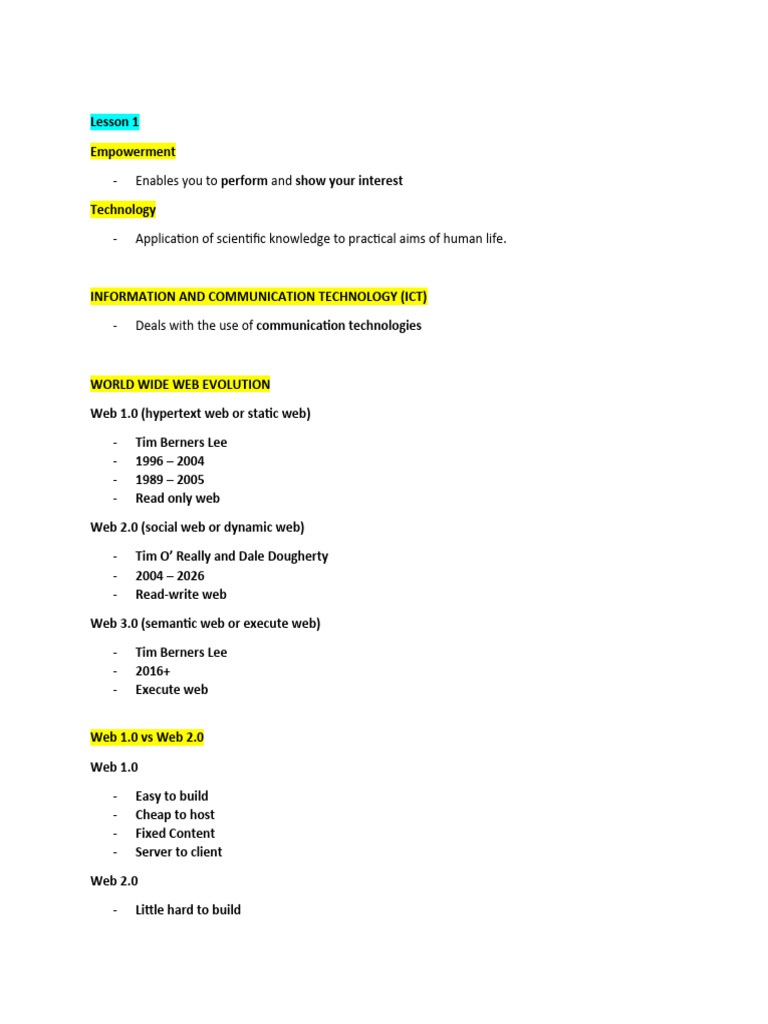 E Tech Reviewer Midterm | PDF | World Wide Web | Internet & Web