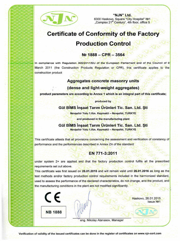 Certificate Gb-Ce | PDF