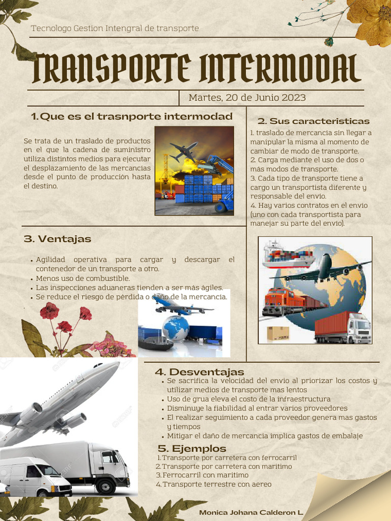 Evidencia Poster Informativo | PDF | Transporte | Transporte Intermodal ...