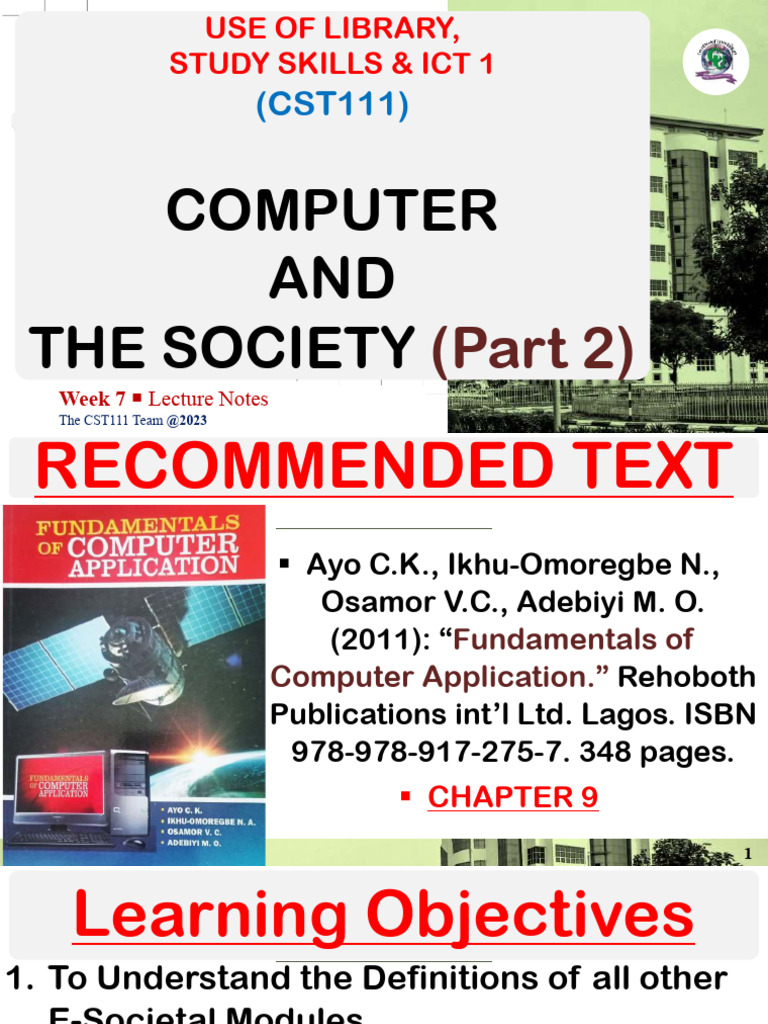 (Week 8) CST111 - Computer and The Society (Part 2) | Download Free PDF | E Commerce | Online ...