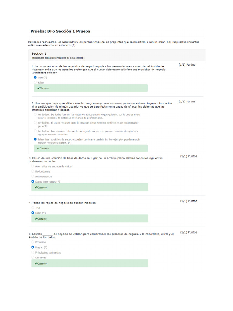 Prueba DFo Sección 1 Prueba | PDF