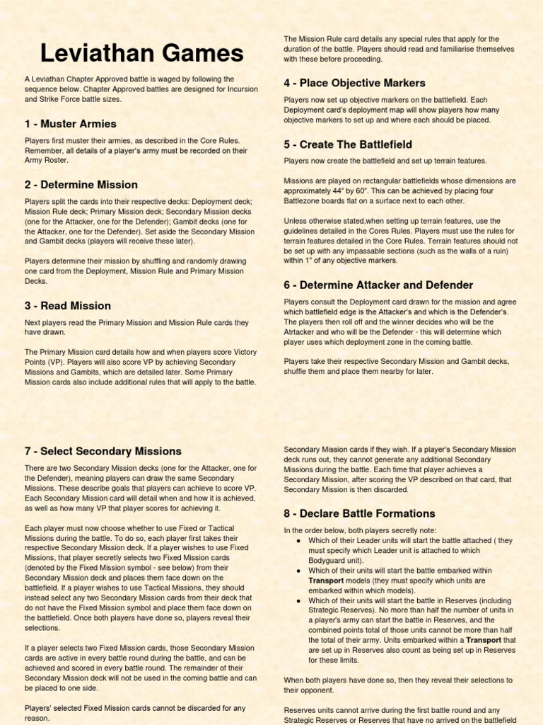 Leviathan Games | PDF | Battles | Conflicts