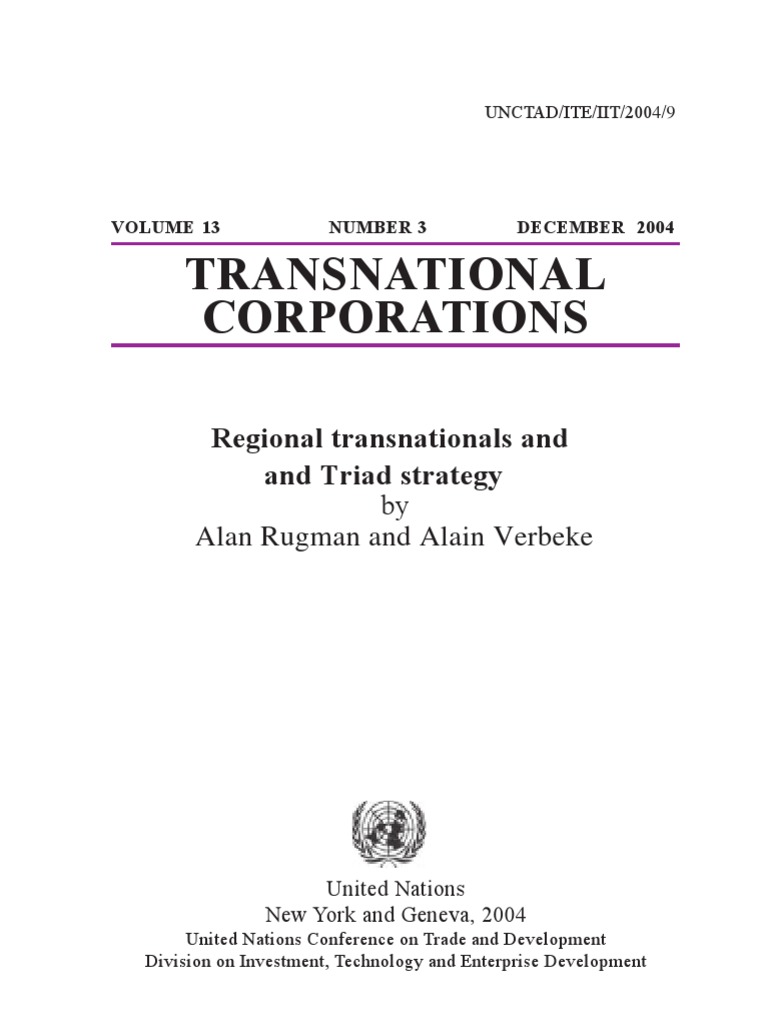 Transnational Corporations: by Alan Rugman and Alain Verbeke | PDF ...