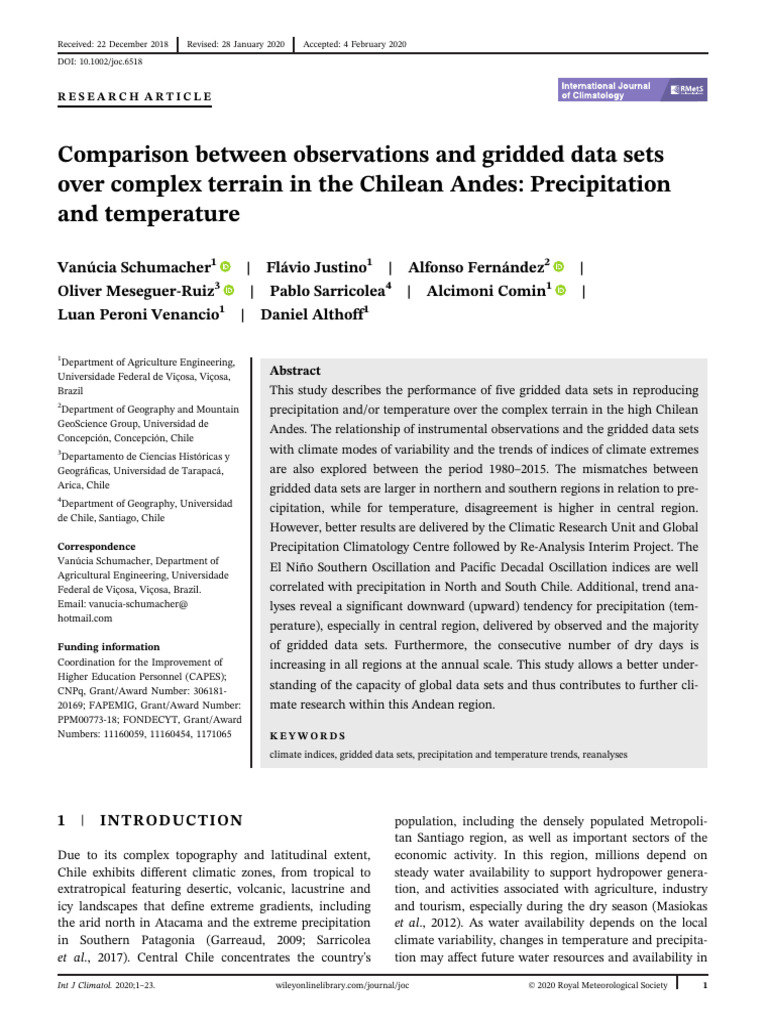 Comparison Between Observations and Gridded Data Sets | PDF | Climate ...