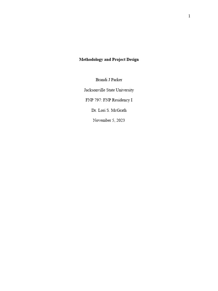 Methodology and Project Design 4 | PDF | Electronic Health Record | Health Care