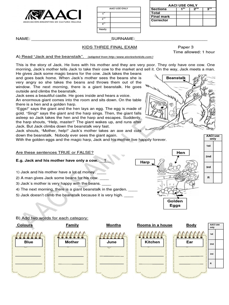 Jack and The Beanstalk | PDF | Jack And The Beanstalk