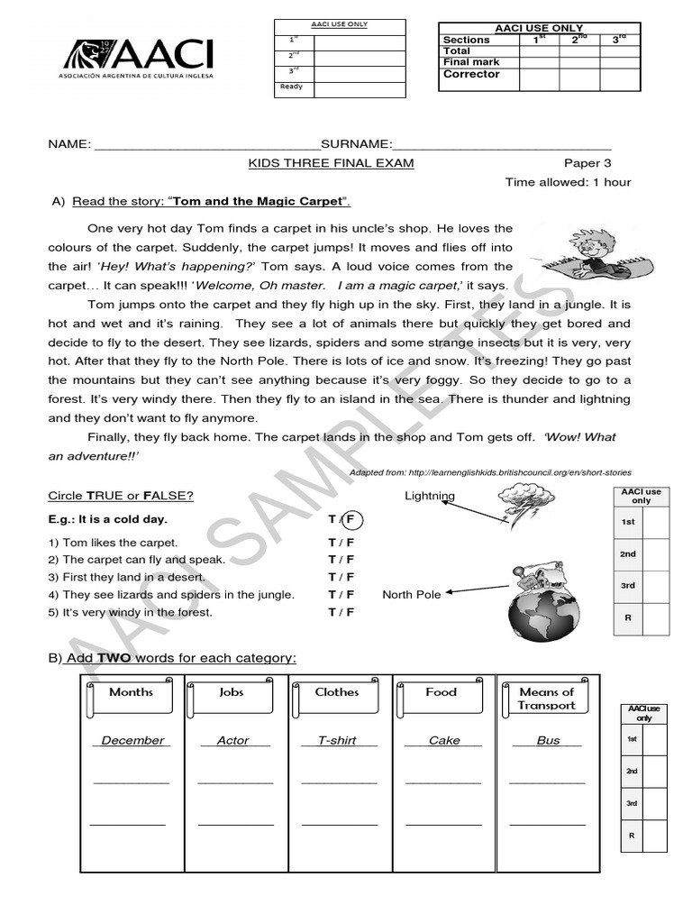 Tom and The Magic Carpet | PDF