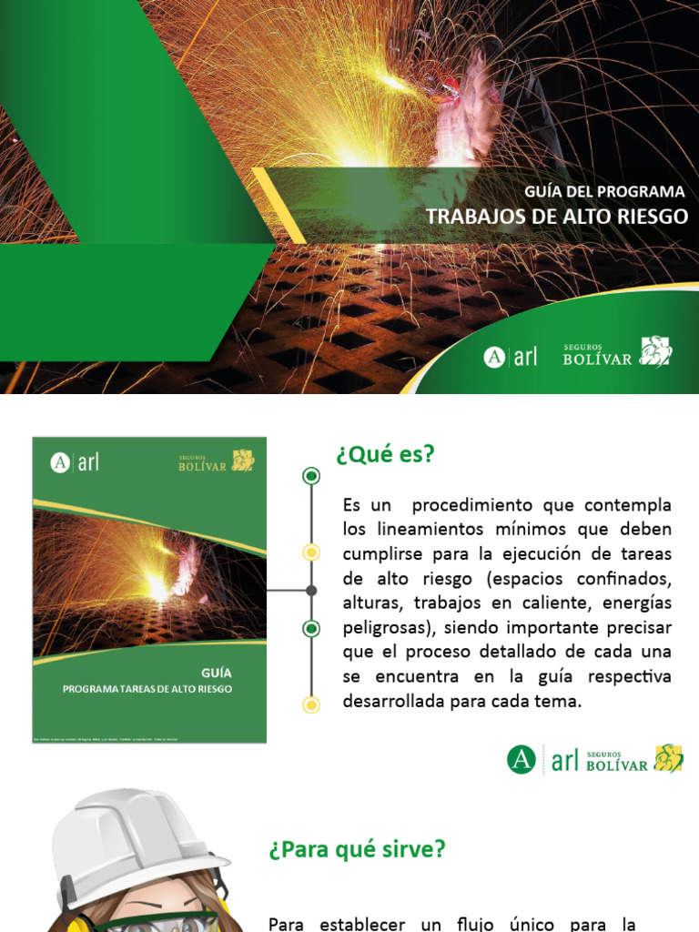 Presentación Tareas de Alto Riesgo | PDF | Valores