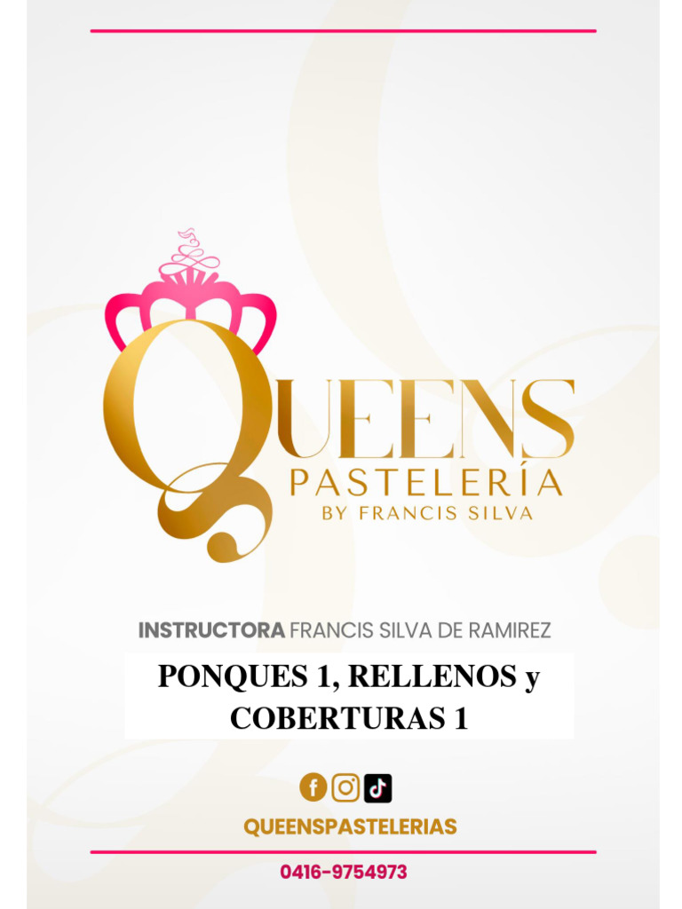 Recetas de Ponques y Coberturas | PDF | Chocolate | Magdalena