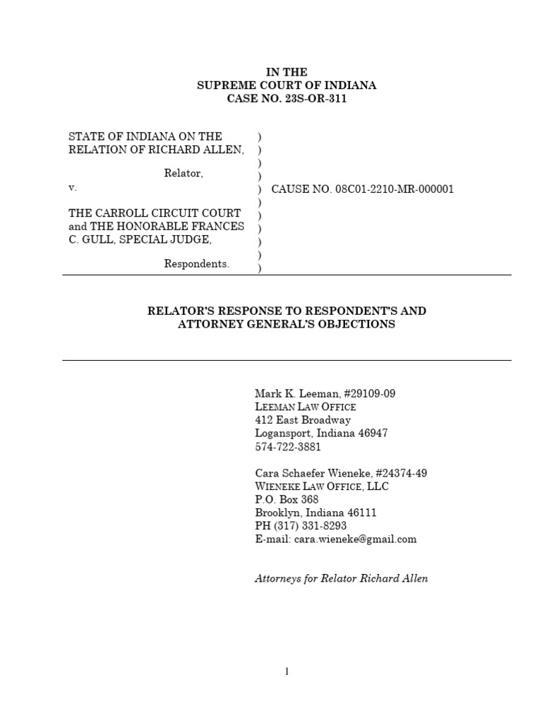 Relator's Response To Judge Gull and AG | Download Free PDF | Sixth Amendment To The United ...