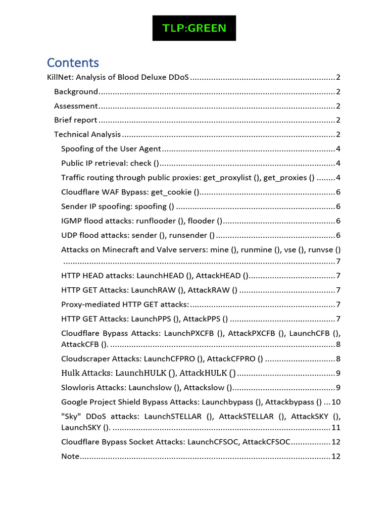 KillNet - Analysis of Blood Deluxe DDoS - ENG | PDF | Denial Of Service ...