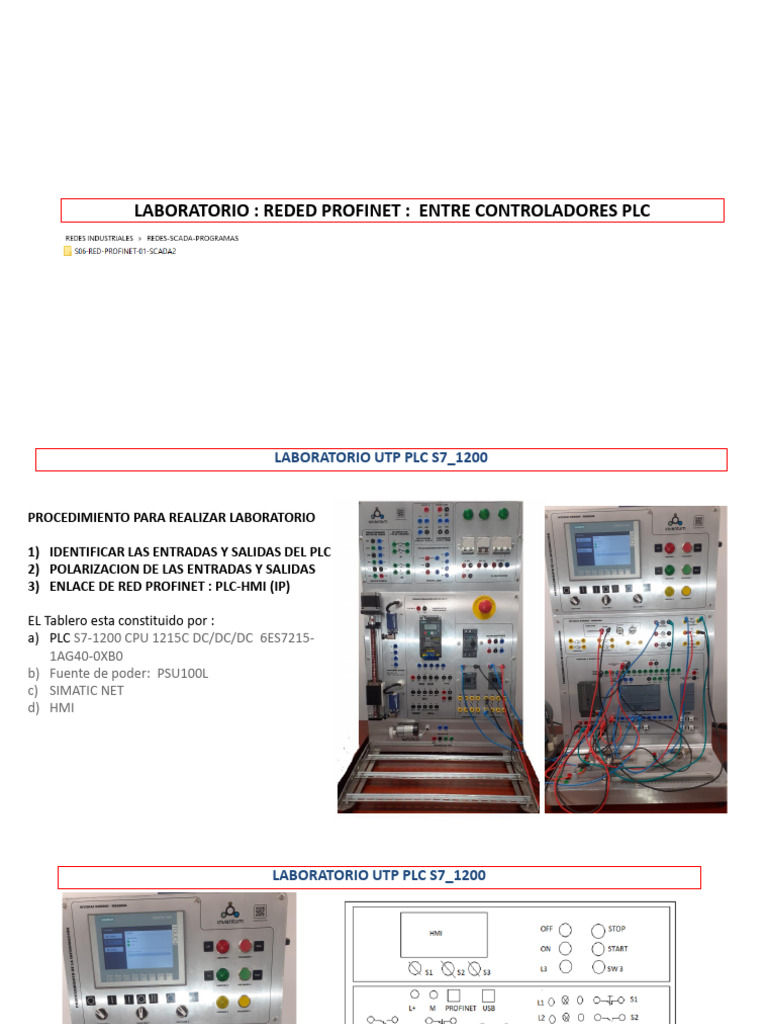 S09 Laboratorio Red Profinet | PDF | Controlador lógico programable | Scada