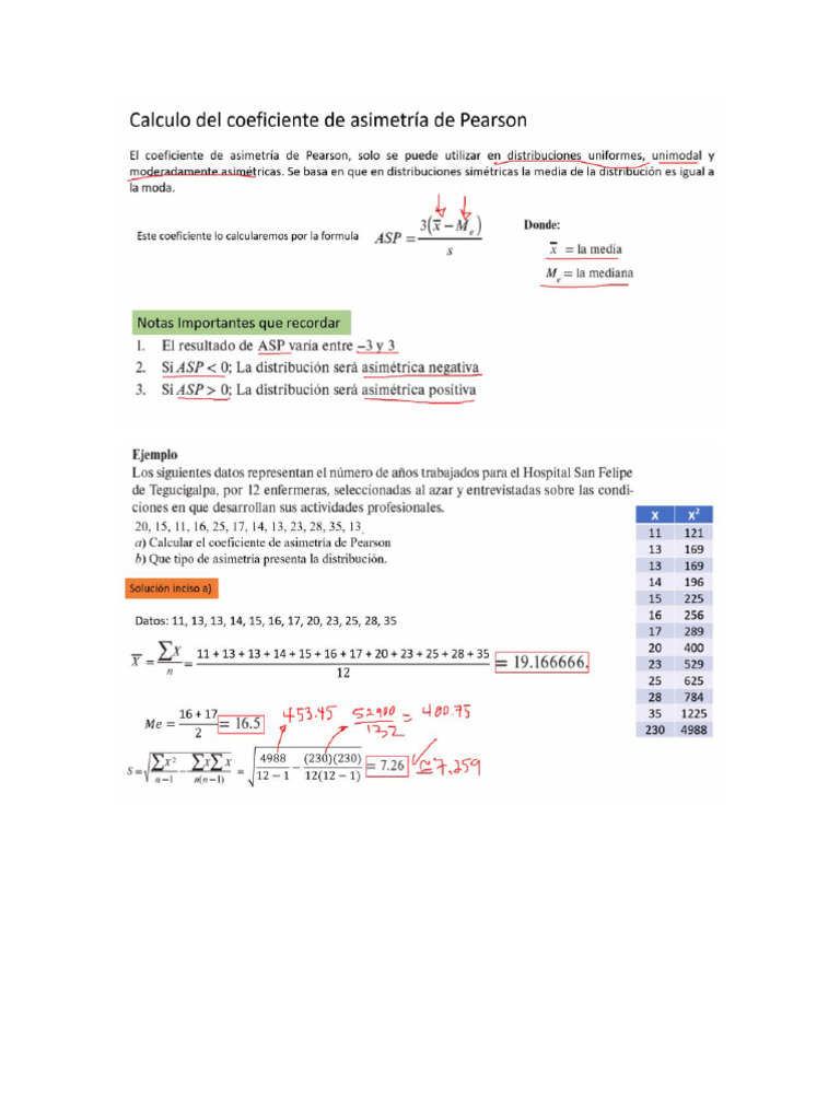 Asimetria Pearson | PDF