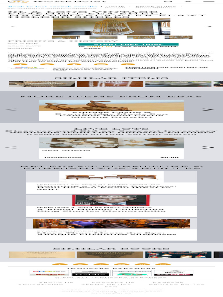 XL & Long Vintage Seashell Sea Shell Hanging Plan | PDF