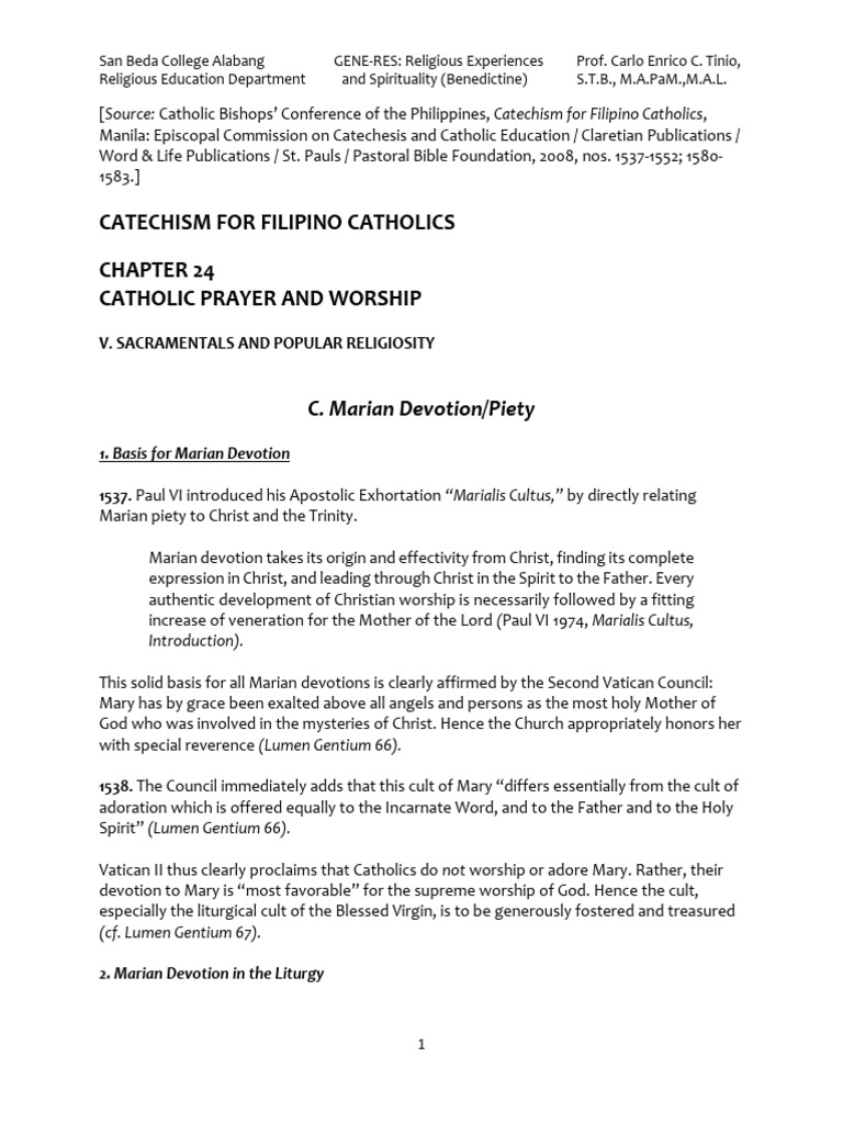 CFC - Marian Devotion and Piety - 1537-1583 | PDF | Mary, Mother Of ...