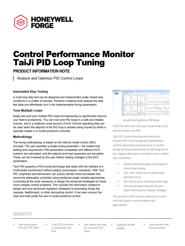 Control Performance Monitor Taiji Pid Loop Tuning: Product Information Note | PDF | Control ...