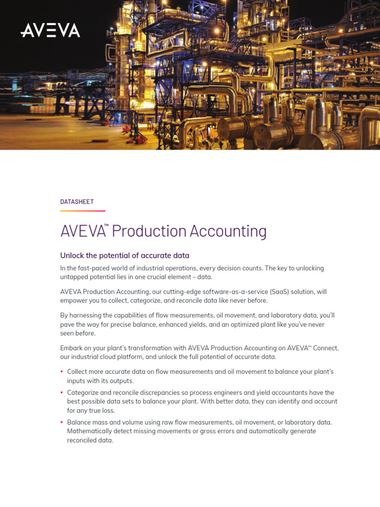 Datasheet AVEVA ProductionAccounting 23-07-1.pdf - Coredownload.inline | PDF | Computing ...