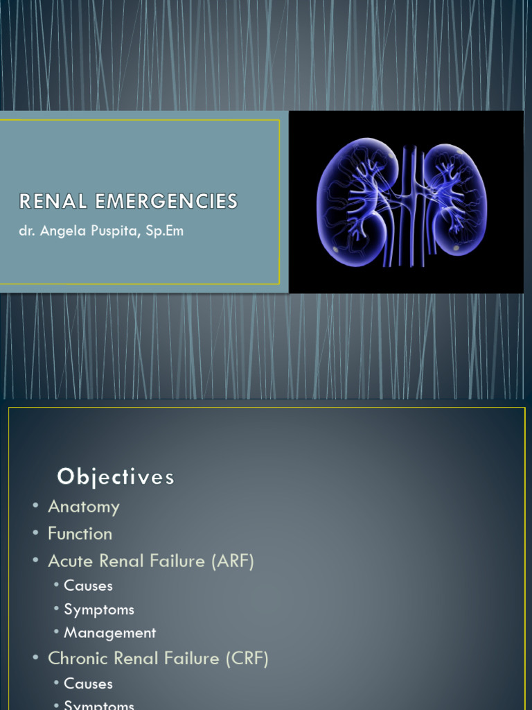 Renal Emergencies Overview and Management | PDF | Kidney | Chronic ...