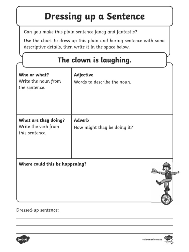 Dressing Up Sentence | PDF