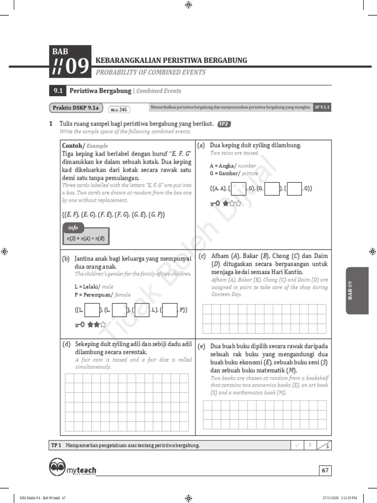 MM Maths Form 4 - Bab 09 | PDF