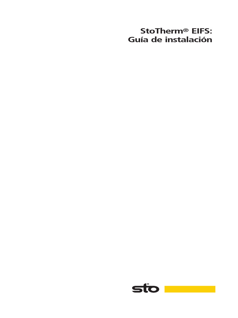 SP118F StoTherm EIFS Install Guide | PDF | Albañilería | Revestimiento