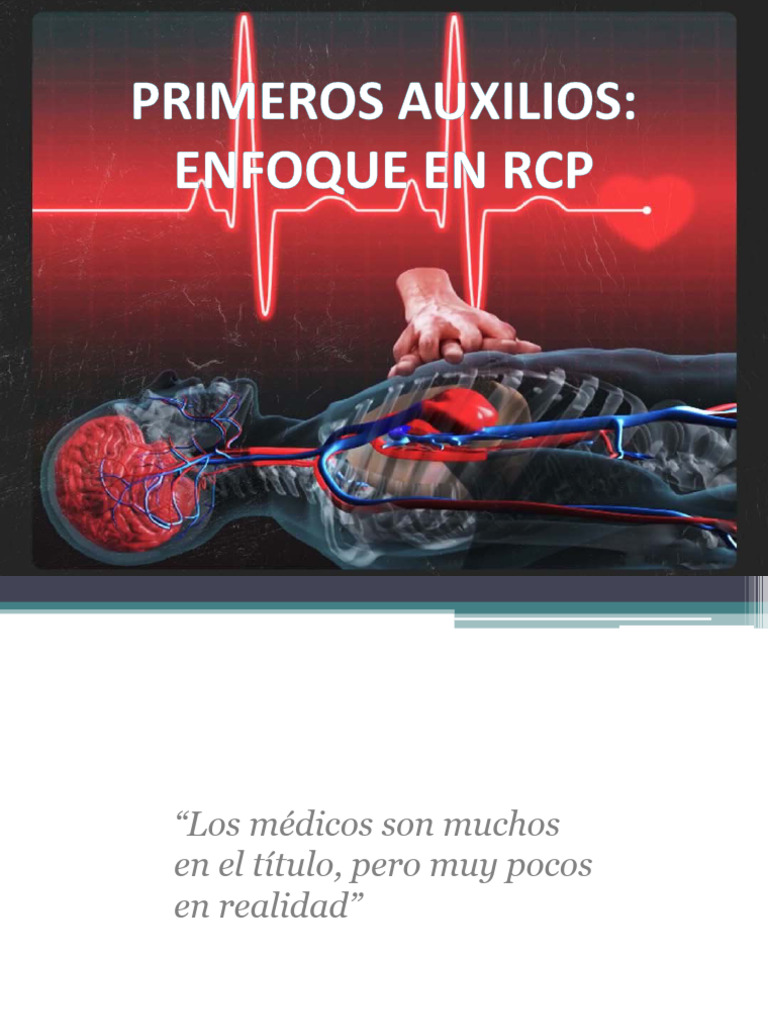 Primeros Auxilios RCP | PDF | Reanimación cardiopulmonar | Paro cardíaco