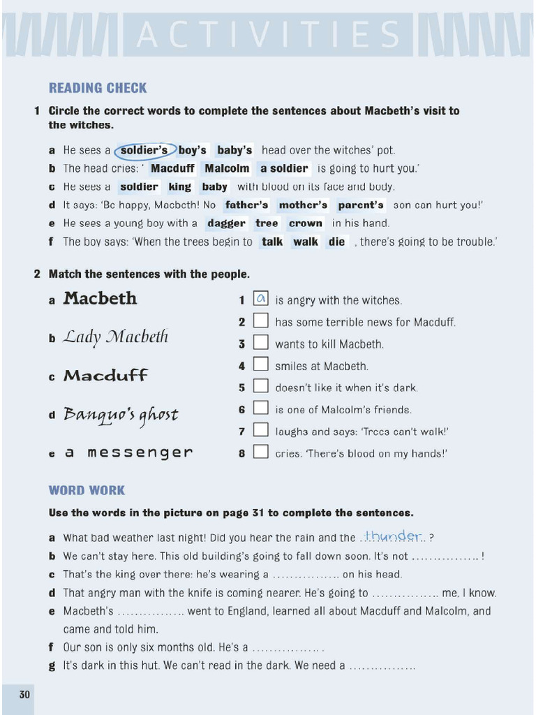 Macbeth Chapter 5 | PDF