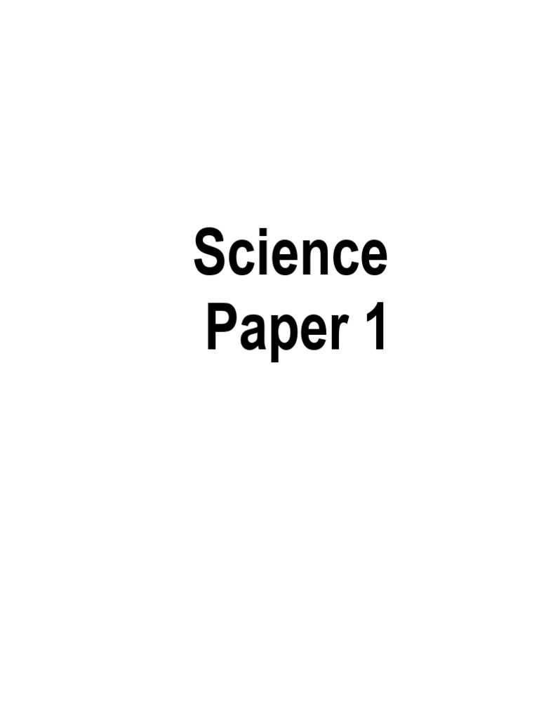 Science Paper 1 | PDF | Soil | Sun