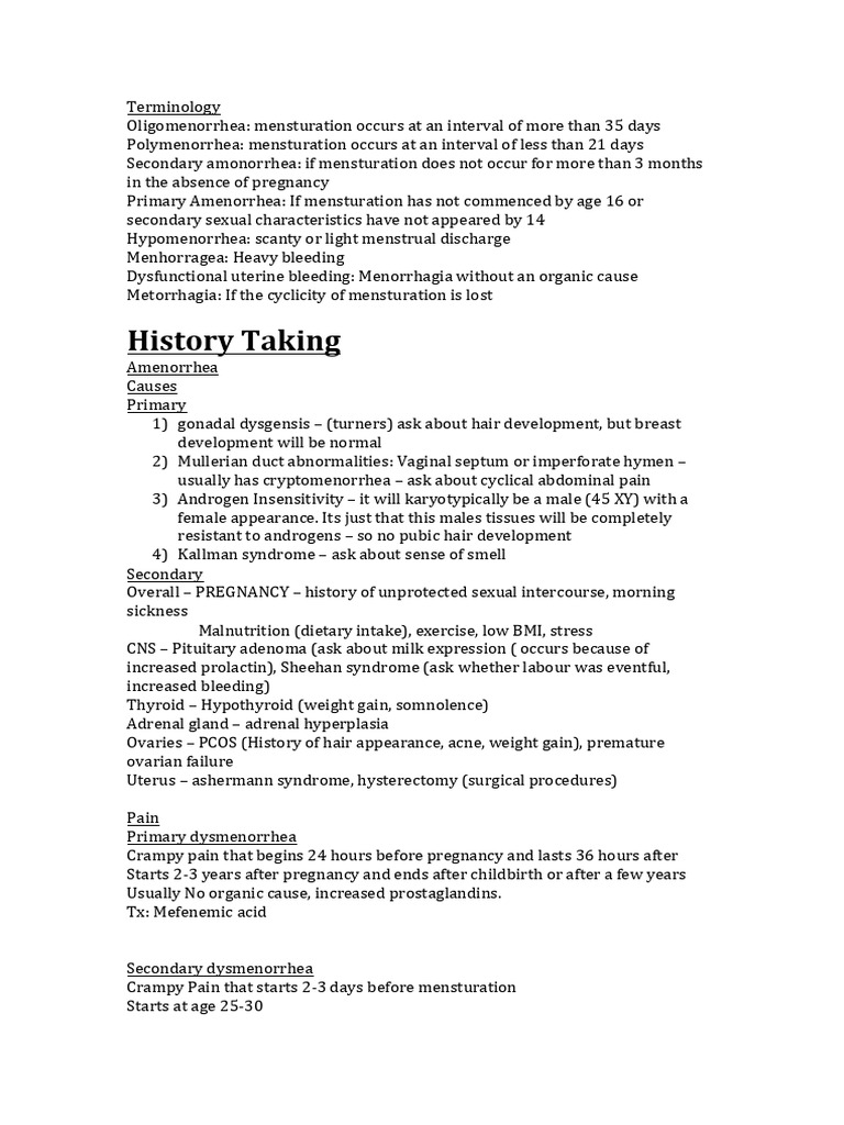 Umair - S OSCE Gynae Notes | PDF | Labia | Menstruation