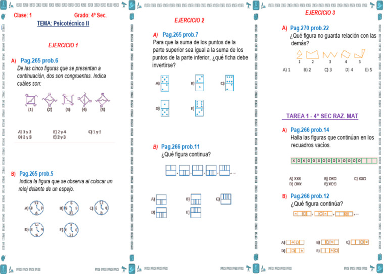Class 1 - Raz. Mat - 4 Sec-Nov | PDF