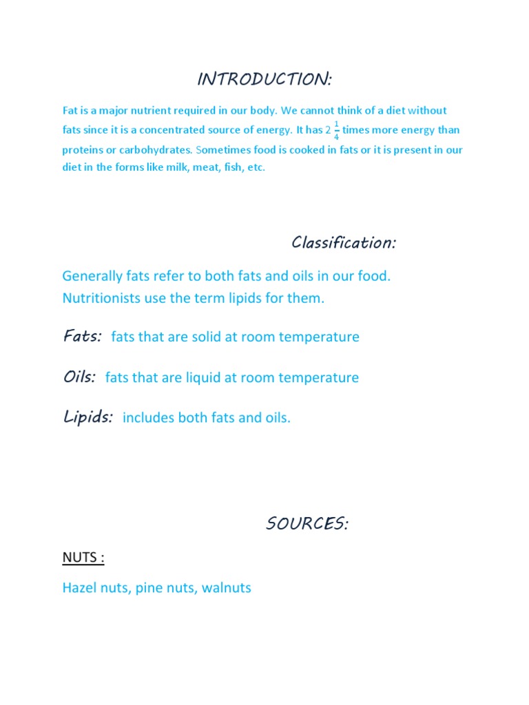 Introduction to Fats and Oils | PDF | Fat | Fatty Acid