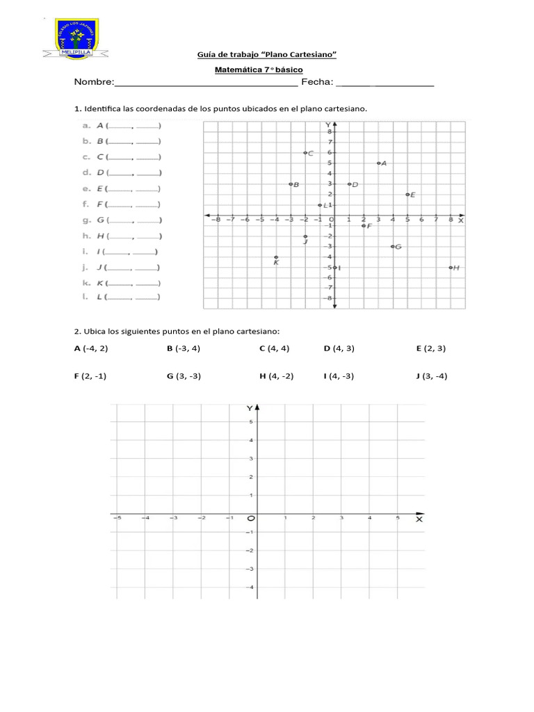 PLANO CARTESIANO 7mo | PDF