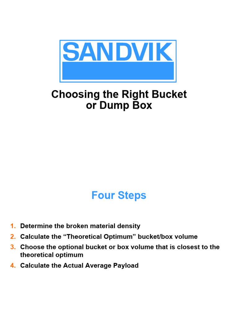 Bucket Payload Calculation Guide | PDF | Density | Physical Quantities